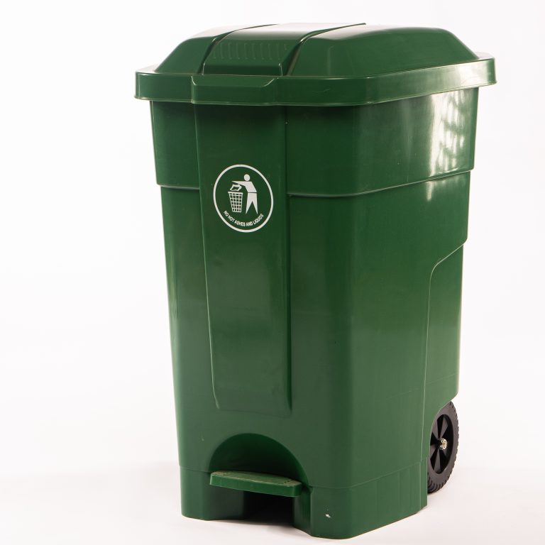 Basurero con ruedas y pedal 120 litros – Plastimex