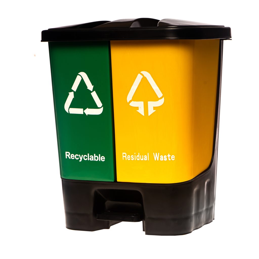 Basurero Doble 30L VERDE-AMARILLO – Plastimex