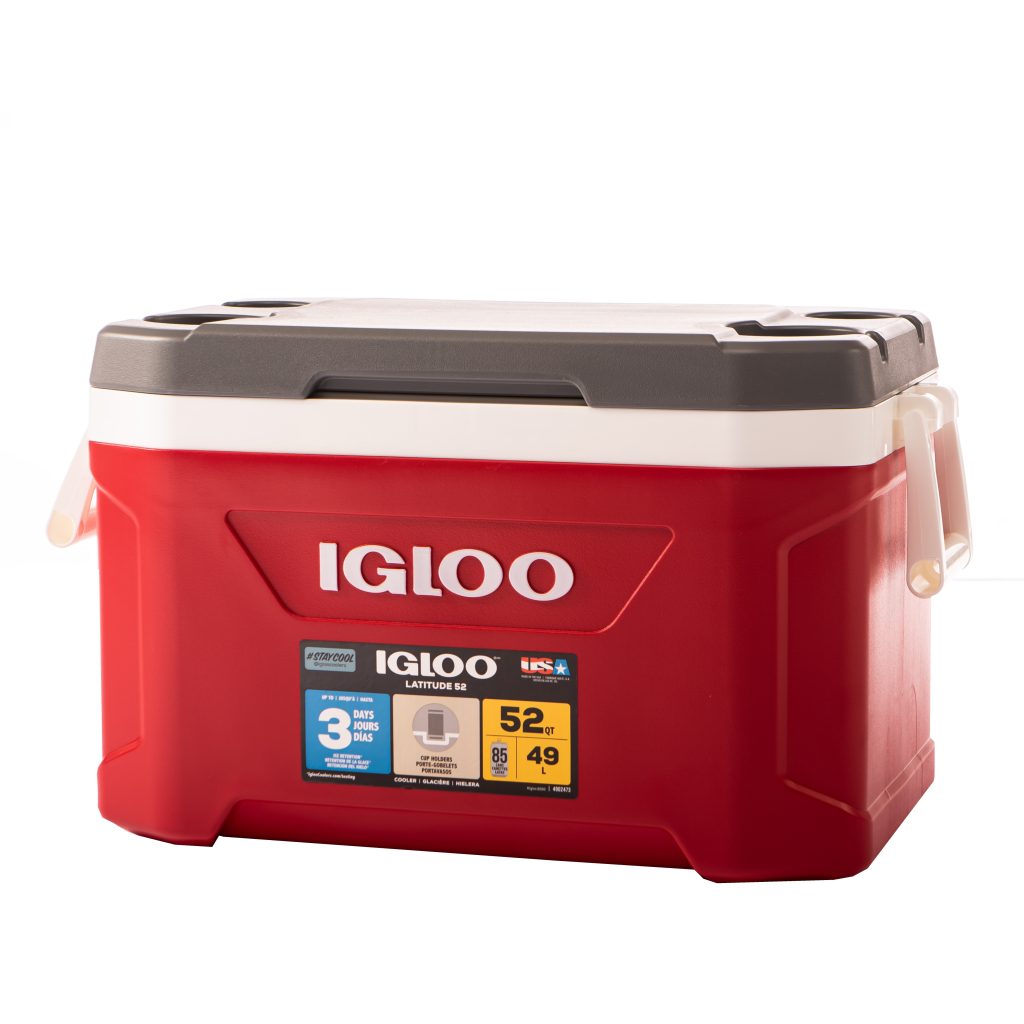 Hielera Igloo Latitude 52, 85 latas 49 L Roja – Plastimex