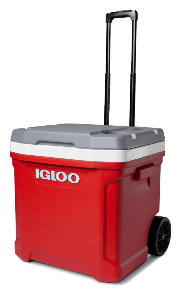 Hielera Igloo Latitude 30 c/ruedas cap. 42 latas 28L Roja – Plastimex
