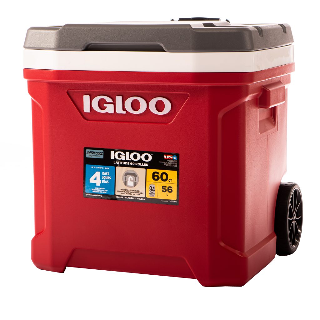 Hielera Igloo Latitude 60, 93 latas 56 L roja – Plastimex